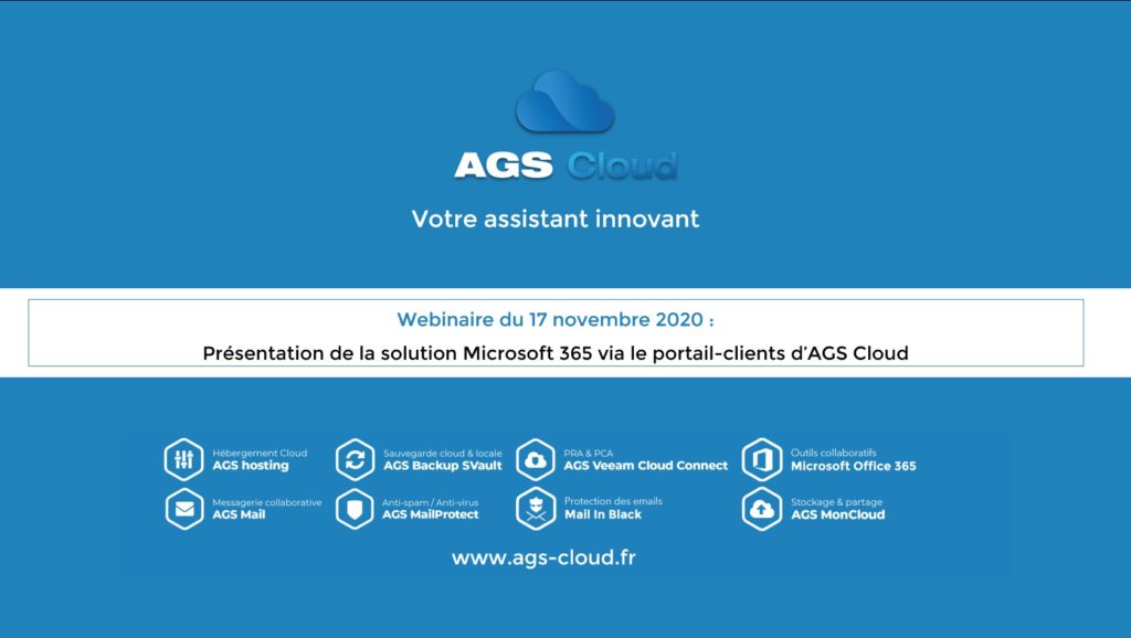 Webinaire Ags Cloud Présentation De La Solution Microsoft 365 Via Le Portail Clients Dags